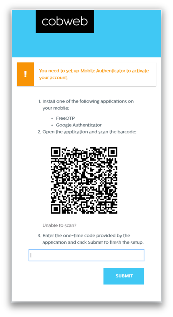Two Factor Authentication for CORE - Cobweb